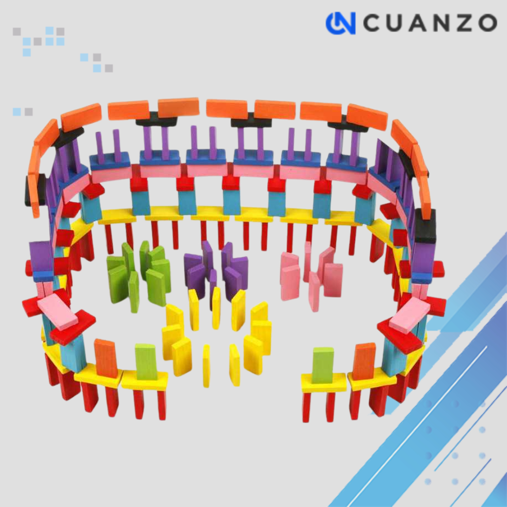 Domino Chain Reaction Interactive Toys Girls Boys Toys 120pcs | Shopee ...