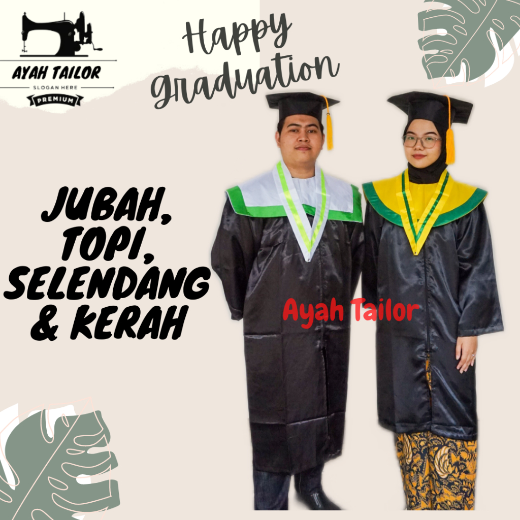 HIJAU Toga Clothes For Adult Graduation Robes For High School ...
