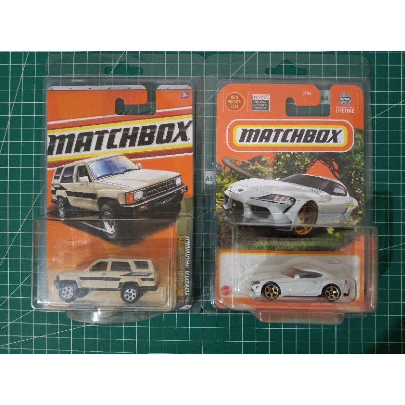 2 PCS MATCHBOX TOYOTA 4RUNNER KREM 2010 + 2023 TOYOTA GR SUPRA PUTIH ...