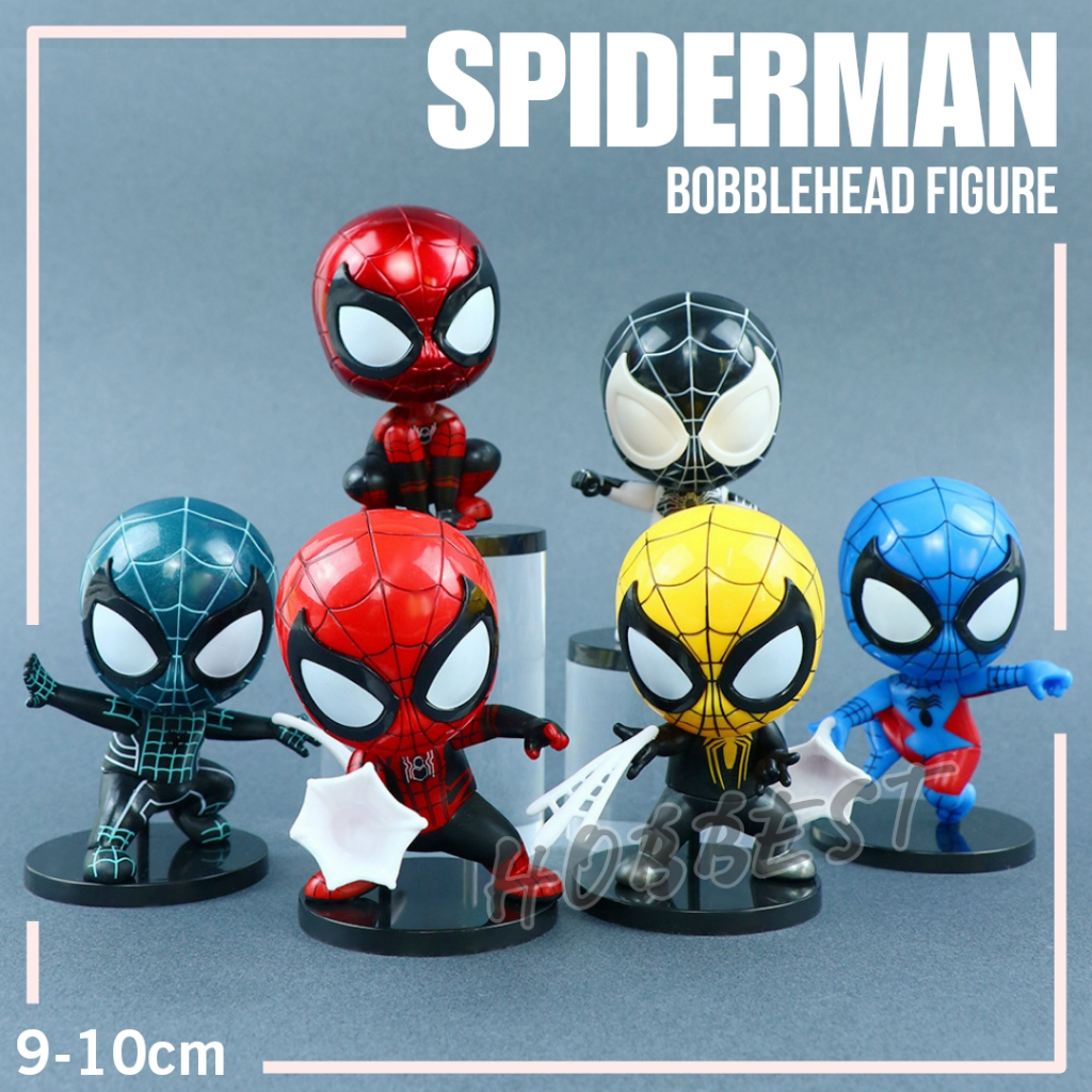 Bobblehead SPIDERMAN set - Action Figure Car Display Rocking Head Toy ...