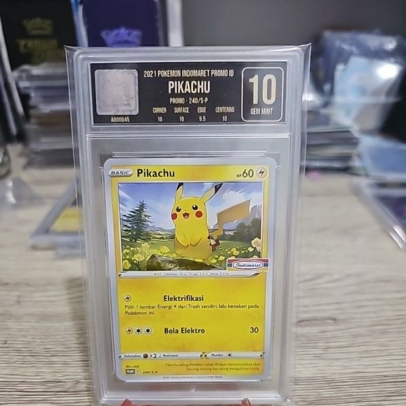 Pikachu egs 10 psa original slab indonesia indomaret card | Shopee Malaysia