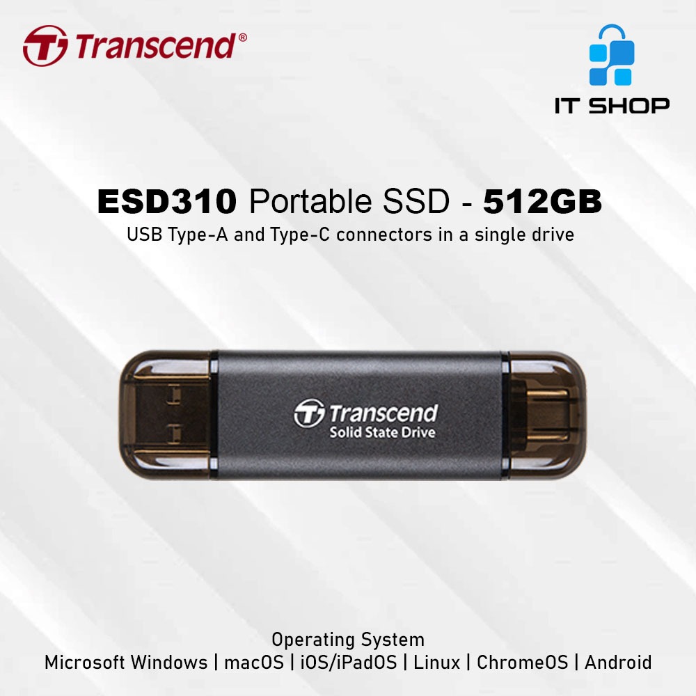 Transcend ESD310 External Portable SSD 512GB - External SSD 512Gb Type ...