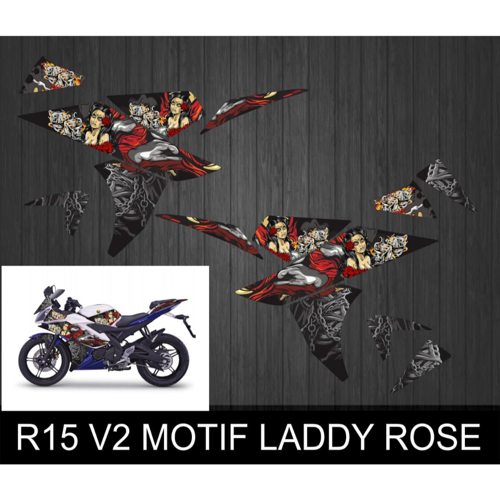 Yamaha R15 V2 Motorcycle Variation STRIPING LIST Sticker Graphic ...