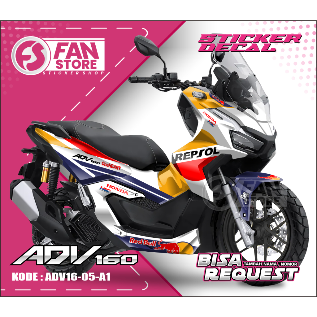 Adv160 DECAL - LATEST HONDA FULLBODY ADV NEW 160 REPSOL DECAL STICKER ...