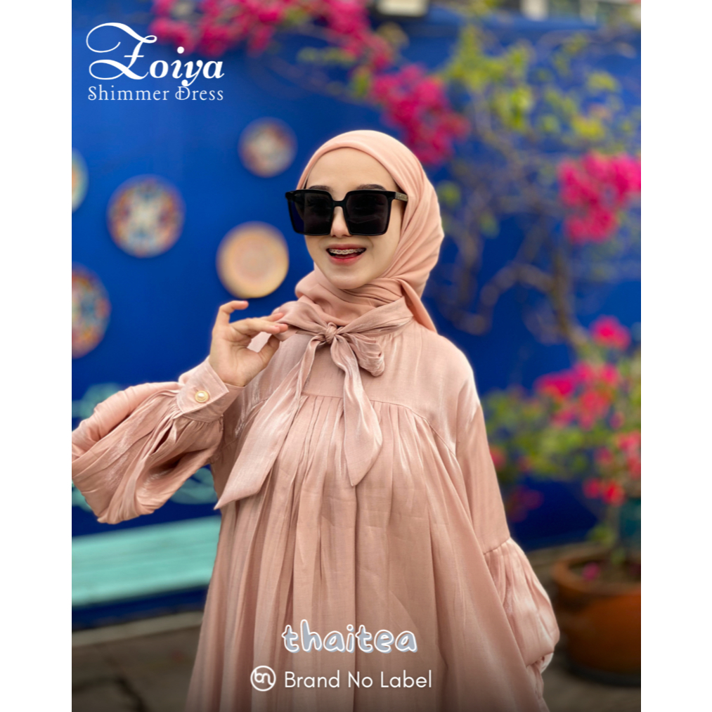 New ZOIYA Dress - Thaitea - Shimmer Dress Sandybrown Nude color - Brand ...