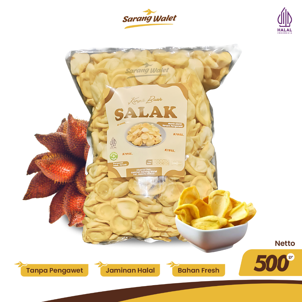 Salak Chips Grade A 500gr Typical Malang Fruit Chips Crispy Snack ...