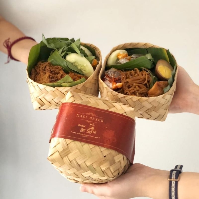 10x10 Natural Bamboo Besek / Snack Box Besek and Souvenirs / 1pcs on ...