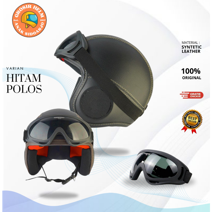 Pororo Children's Retro Bogo Helmet Free SKY Glasses Age 2 3 4 5 6 ...