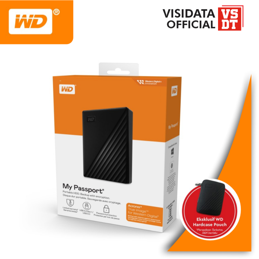 Wd My Passport HDD External Hard Disk 2.5 inch USB 3.0 1TB | Official ...