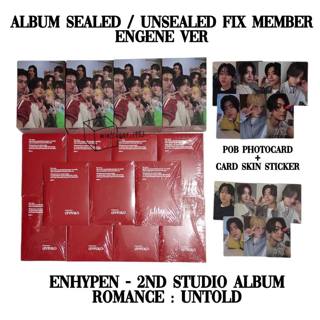 Enhypen - 2nd Album [ ROMANCE : UNTW ] ( ENGENE ver) + POB / LUCKY DRAW R1 WEVERSE SHOP ...