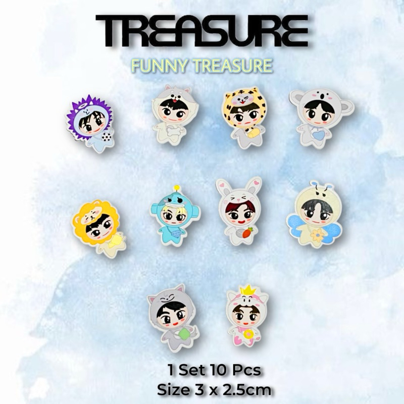 Treasure Funny Treasure Sticker set (1 set = 10pcs) | Shopee Malaysia