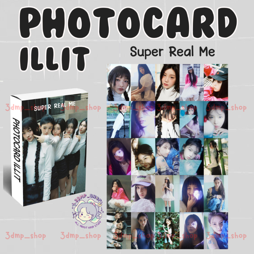 [25 Sheets] PHOTOCARD PHOTO LOMO CARD LOMOCARD ILLIT ILL LIKE YOU SUPER REAL ME MAGNETIC ...