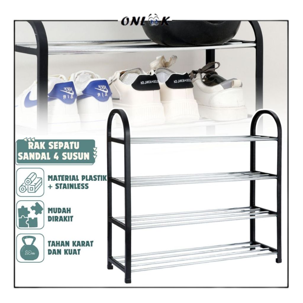 4-story Shoe Rack/Storage Shoe Rack/Minimalist Multipurpose Disassembly ...