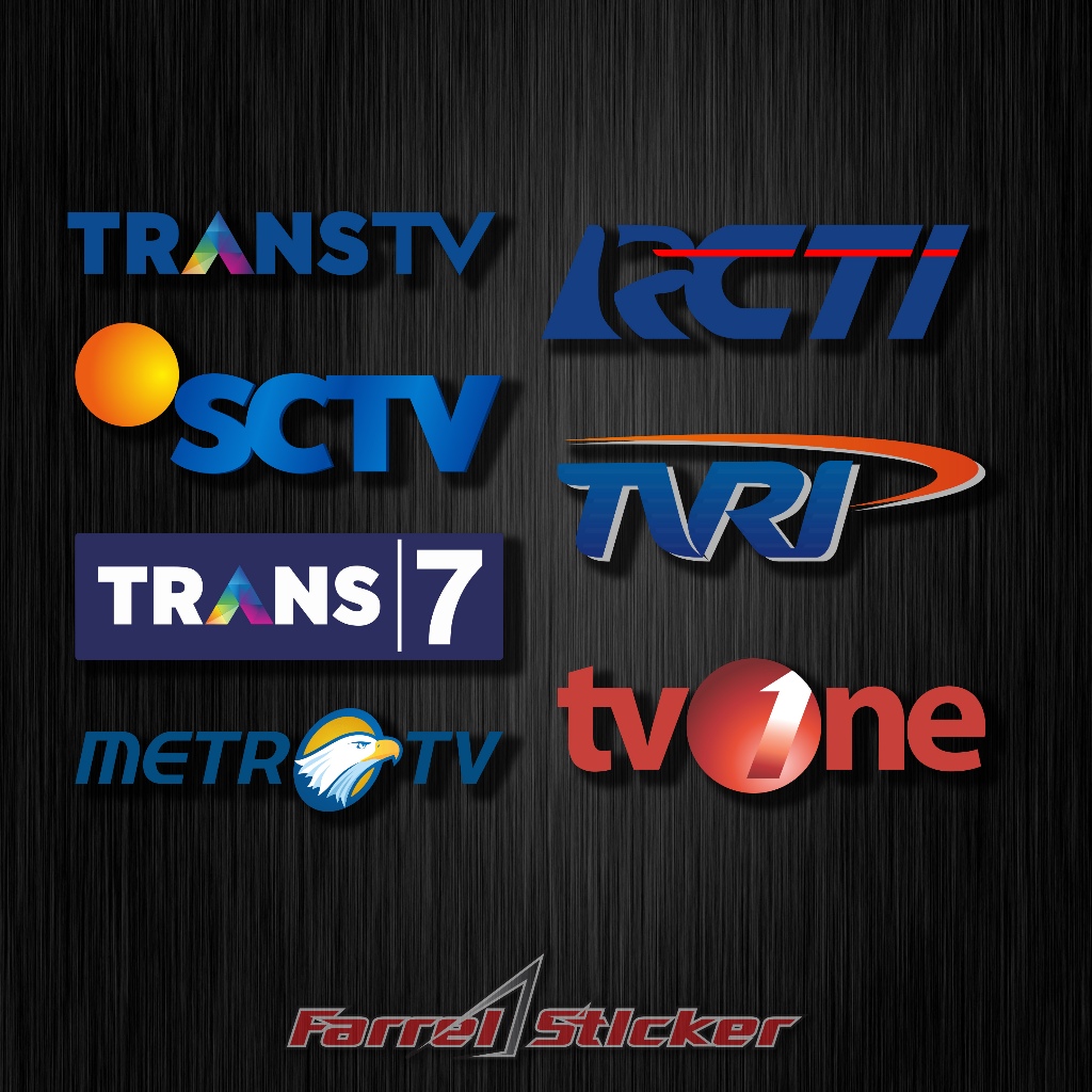 Tv Sticker Logo TV Sticker RCTI SCTV TVRI TVONE TRANS 7 | Shopee Malaysia
