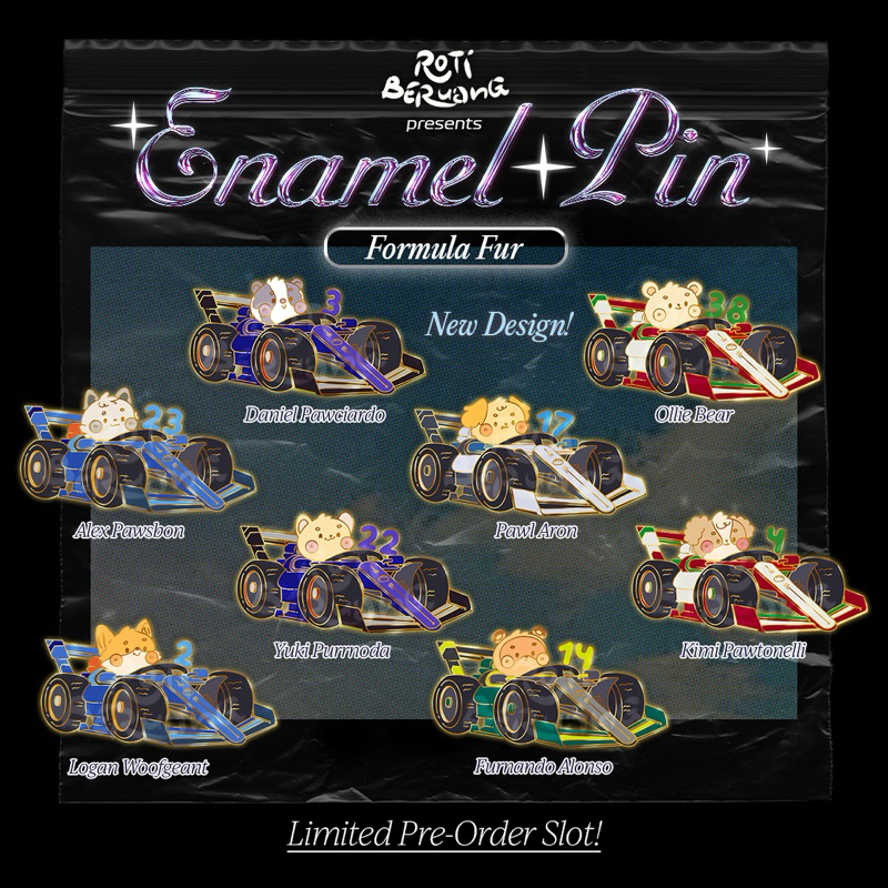 Fur Formula: F1 & F2 Enamel Pin | Shopee Malaysia