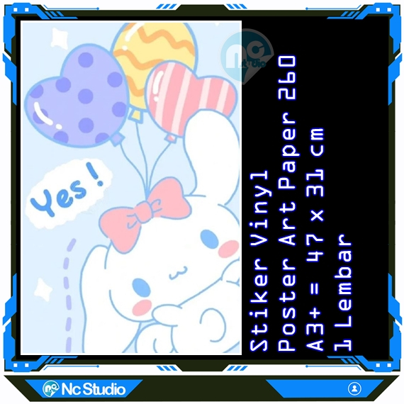 Cinamorol sanrio Cinamorol Poster Sticker A3+ Kids Decoration Toy game ...