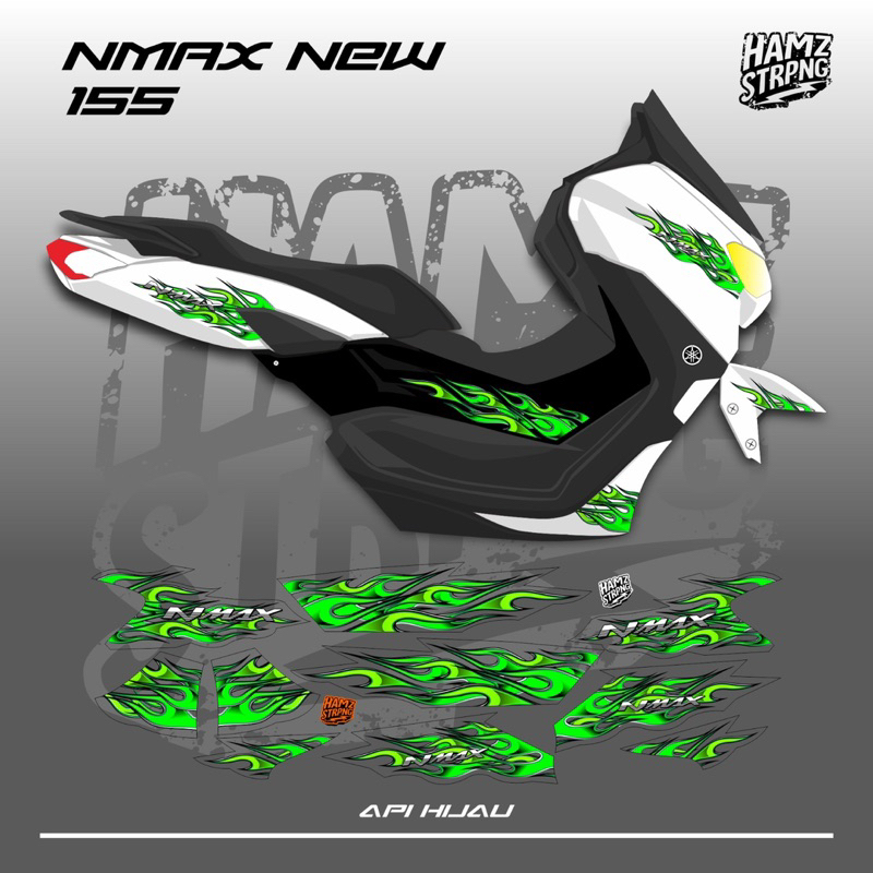 Nmax New 155 Fire Shadow Transparent Striping with design gradations ...