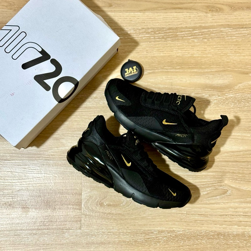 Nike AIR MAX 270 BLACK GOLD Men's SNEAKERS | Shopee Malaysia