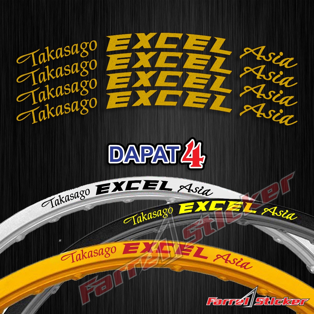 Sticker Rim STICKER VELK TAKASAGO EXCEL ASIA | Shopee Malaysia