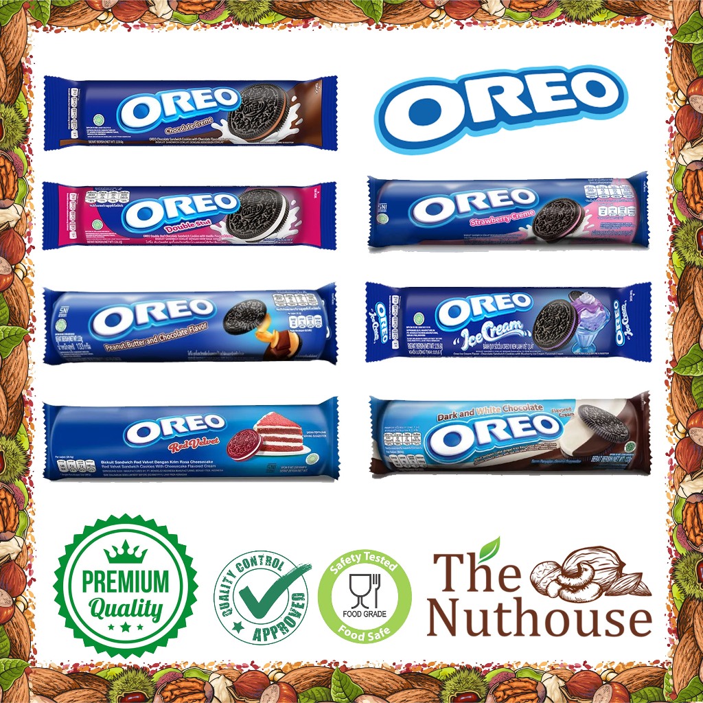 Oreo Sandwich Roll Cream Wafer Biscuits 123gr Original Strawberry ...