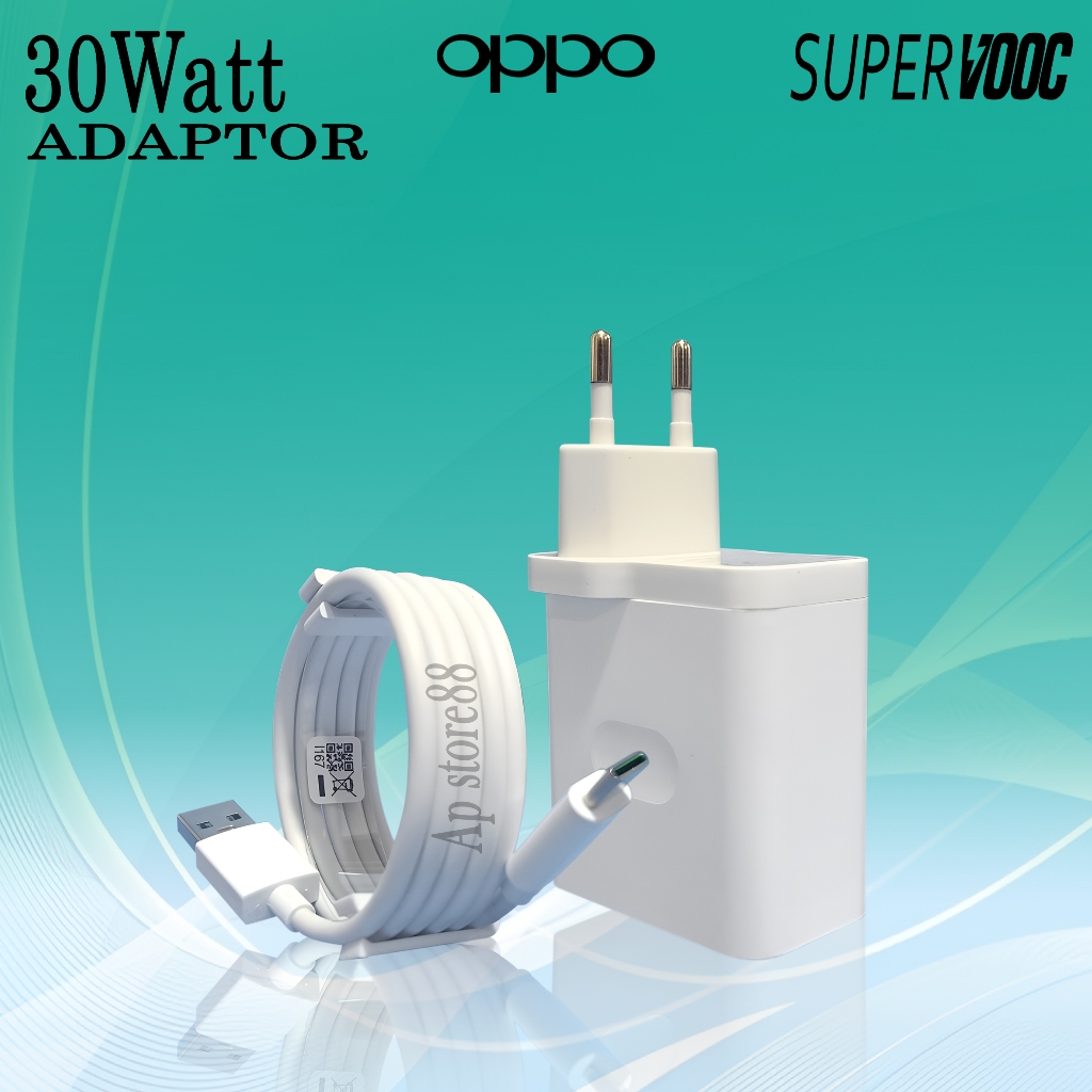 Charger Oppo Reno 1 2 2F 2Z 3 4 5F K3 K5 30W Original Type C Super VOOC ...