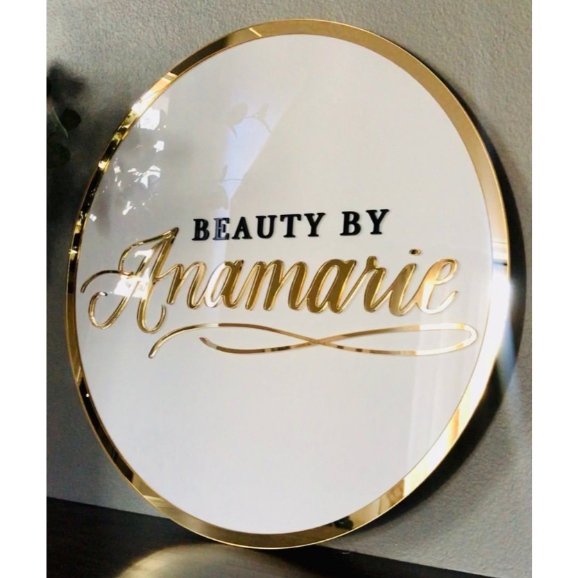 Business Nameplate Logo Shop Clinic Coffee Shop Boutique Acrylic Mirror ...