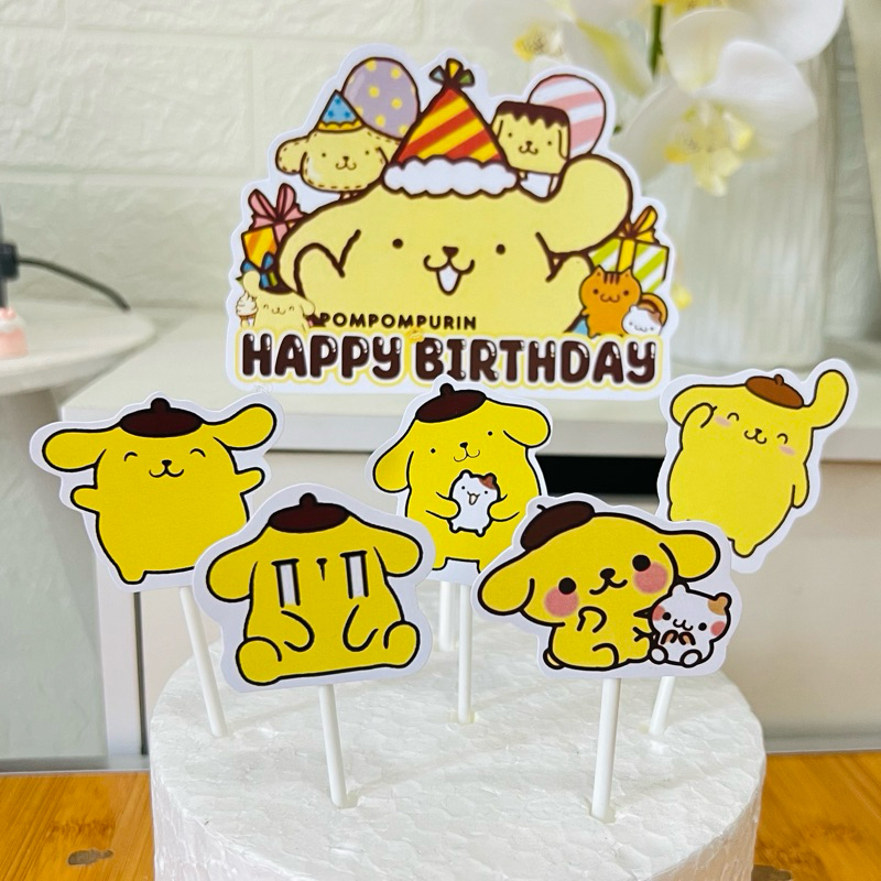 Pompompurin Cake Topper Pompurin Cake Topper Birthday Birthday | Shopee ...