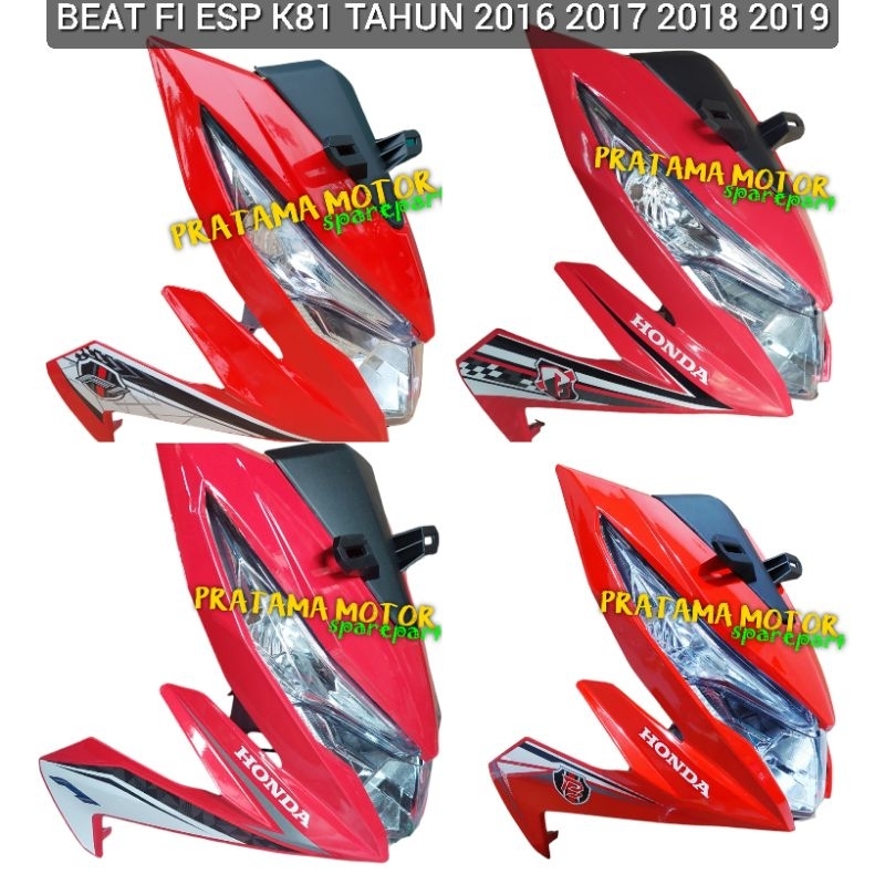 MERAH Full Set Front Body Shield Beat Fi Esp ECo 2017 2018 2019 Red ...