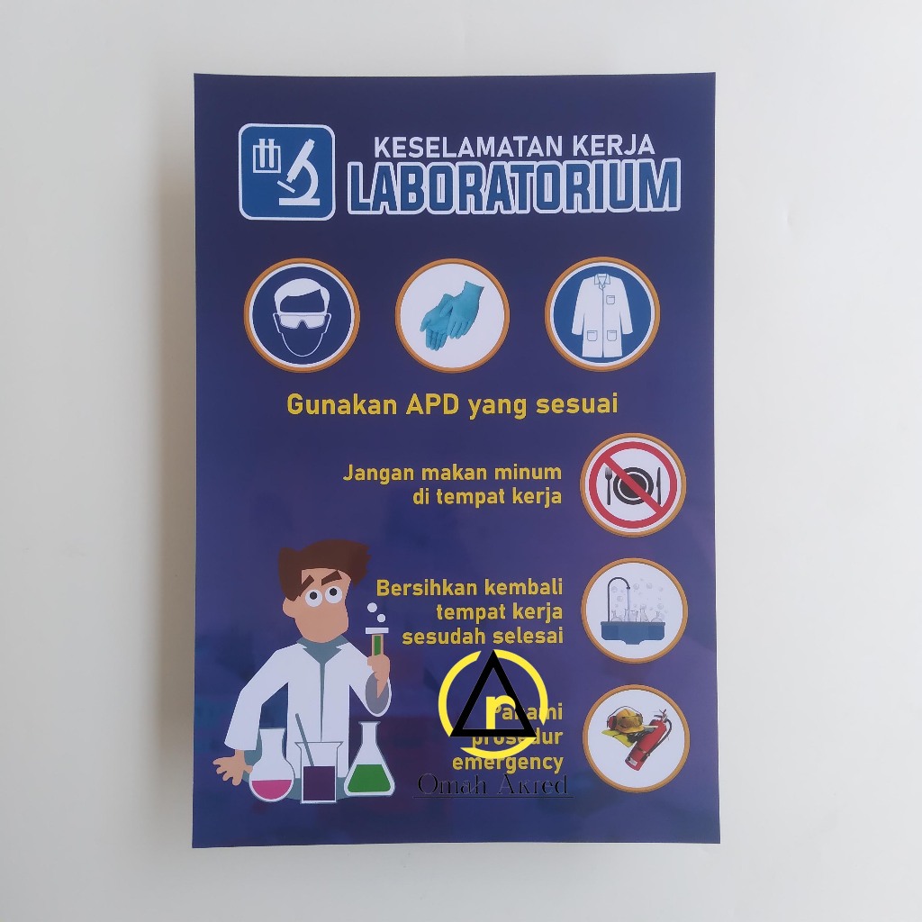 Laboratory Work Safety Poster - K3 - Work Safety | Shopee Malaysia