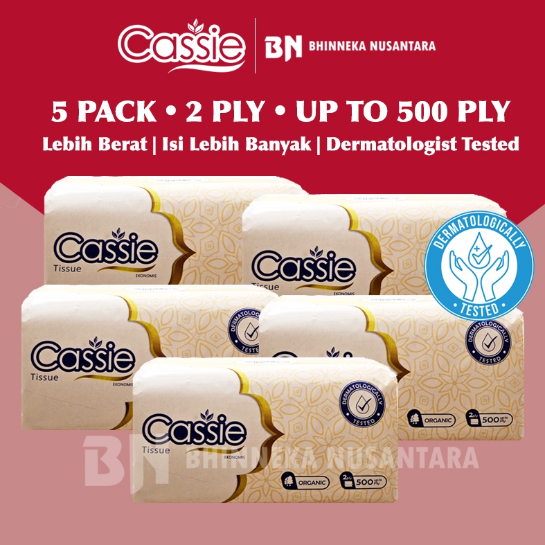 Cassie Brown Facial Tissue 500 Sheets / 300 Grams - 5 Pack | Shopee ...