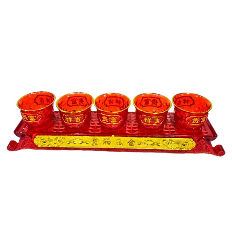 MERAH Red plastic prayer cup for the God and Goddess of Buddha | Shopee ...