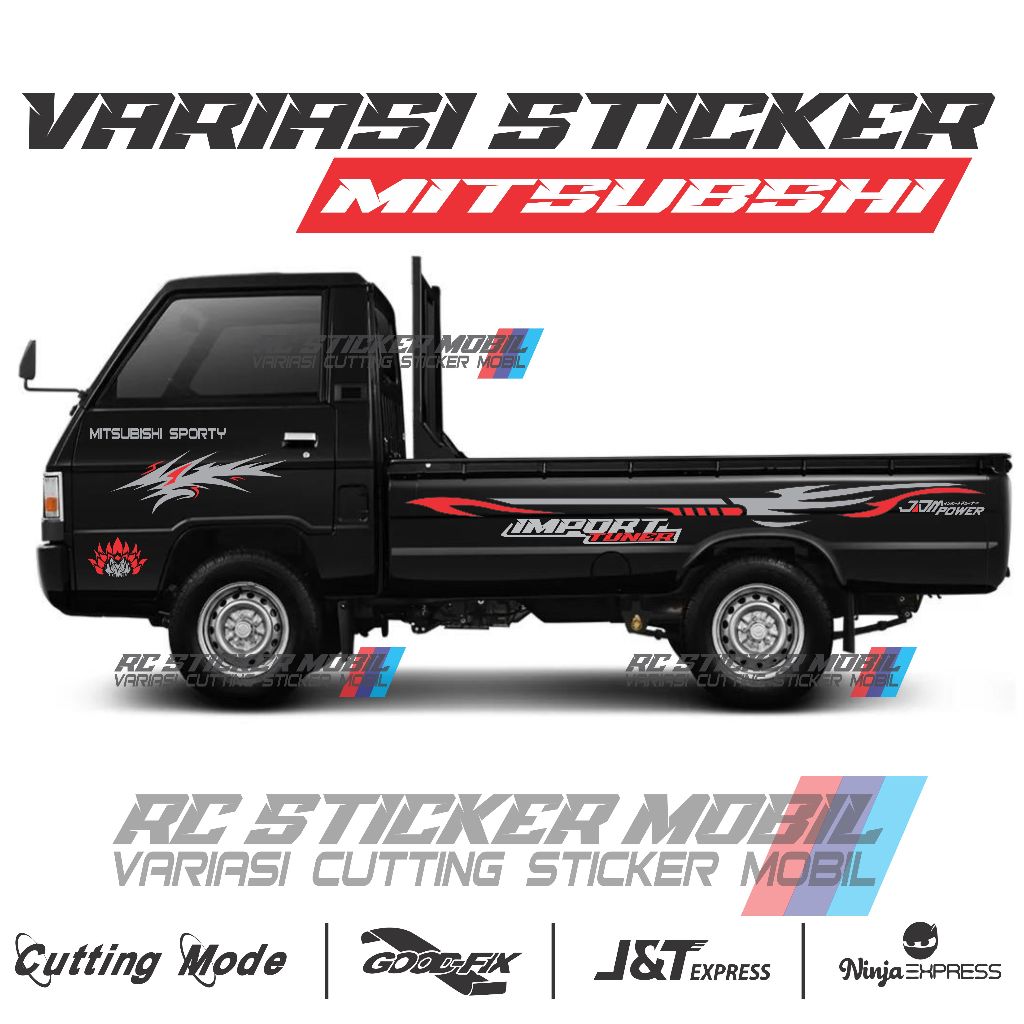 Pickup Car Cutting Stickers L300SPORT FIRE Cutting List Stickers l300 ...