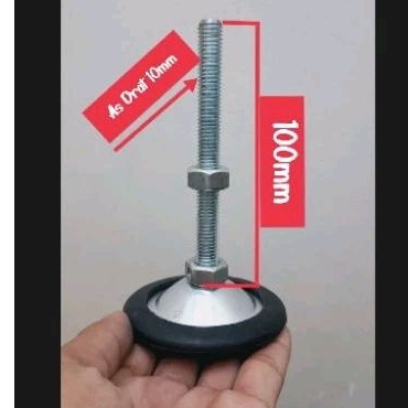 1 set Of m10 x 100mm table foot adjuster Feet+Rubber/m10 x 10cm ...