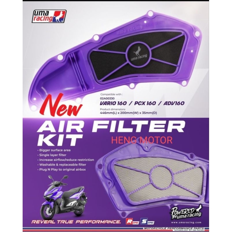 Uma RACING PCX 160/VARIO 160/ADV 160 Air FILTER - ORIGINAL | Shopee ...