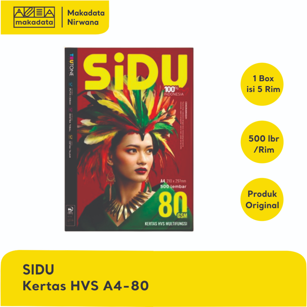 Sidu PAPER HVS/PRINT/PHOTO COPY A4-80 (1 RIM) | Shopee Malaysia