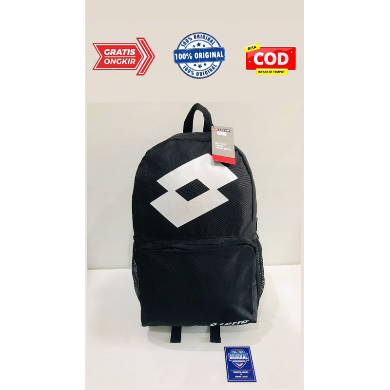 !! Lotto BLACK ORIGINAL Men's Women's Backpack | Shopee Malaysia