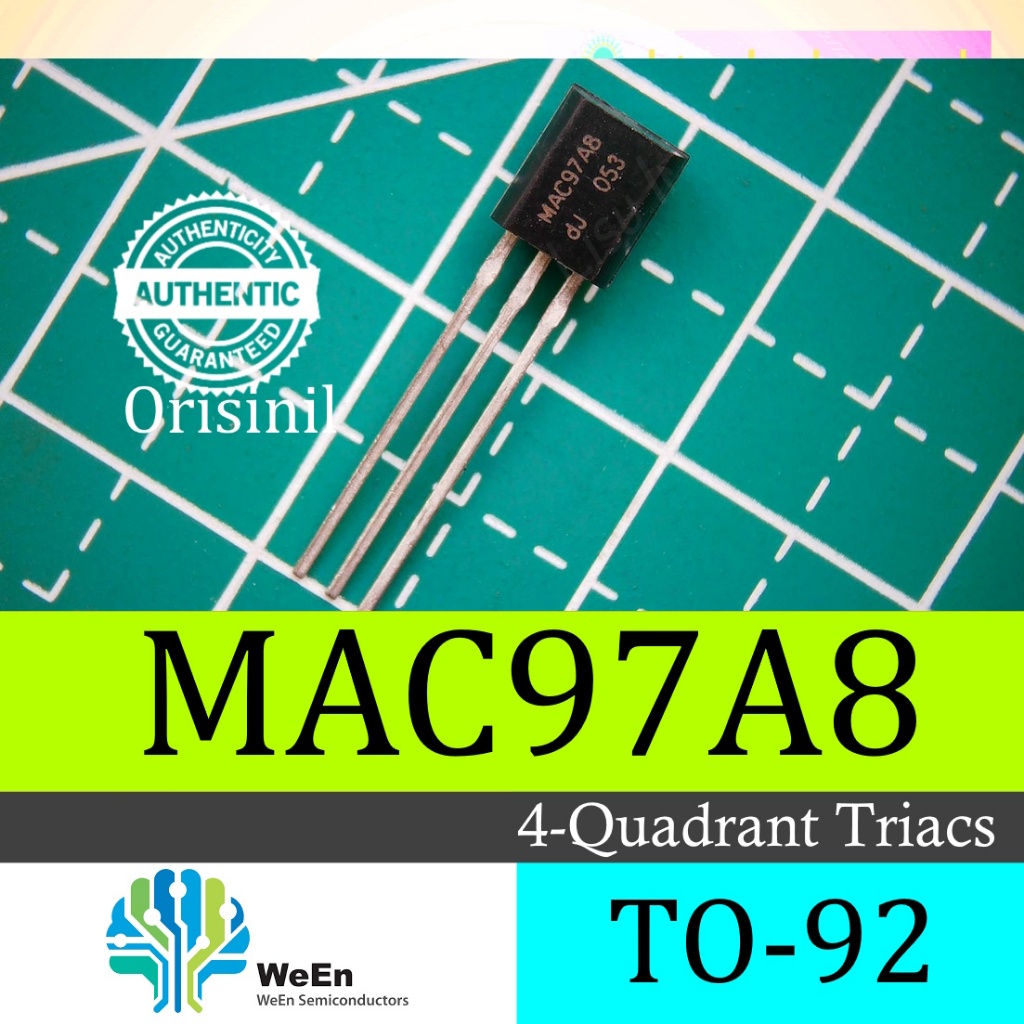 MAC97A8 MAC 97A8 1A 600V 2V Two-way Thyristor 5mA TRIAC TO-92 WeEn ...