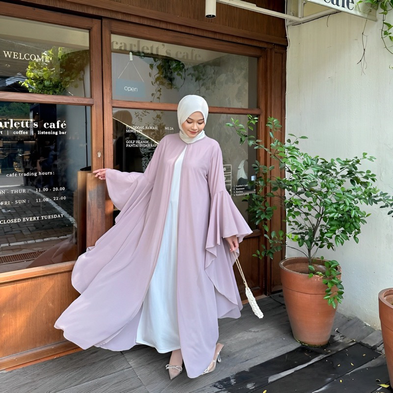 Outer Bianca abaya/ women's outer abaya/ women's dress/ outer | Shopee ...