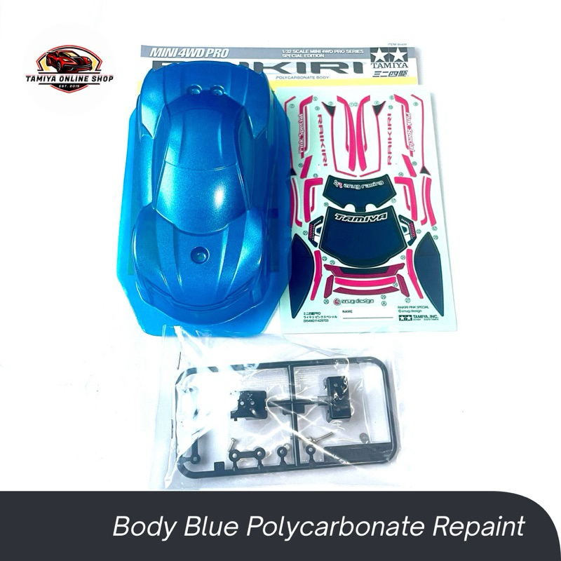 Body Tamiya 95486 Body Raikiri Blue Special Polycarbonate Repaint MS ...