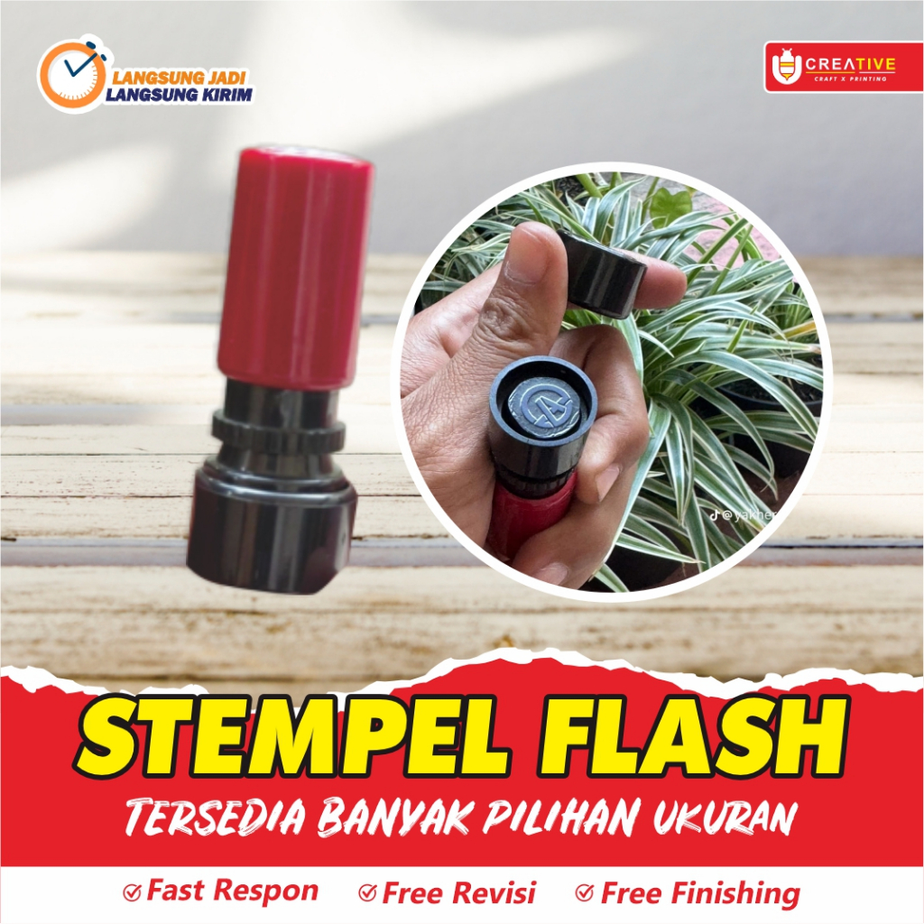 Print Flash Stamp/Automatic Stamp/Fast/Custom Stamp (Free 1 Bottle Of ...