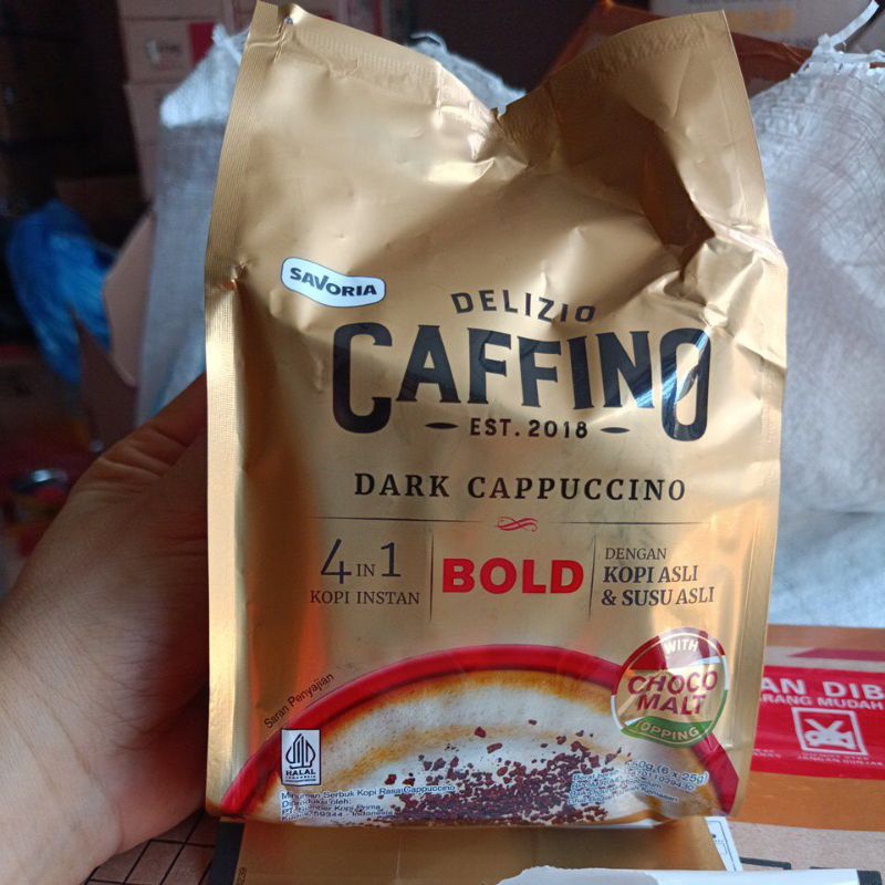 Caffino dark cappuccino bold 4 in 1 instant coffee 1 Poch contains 6 ...