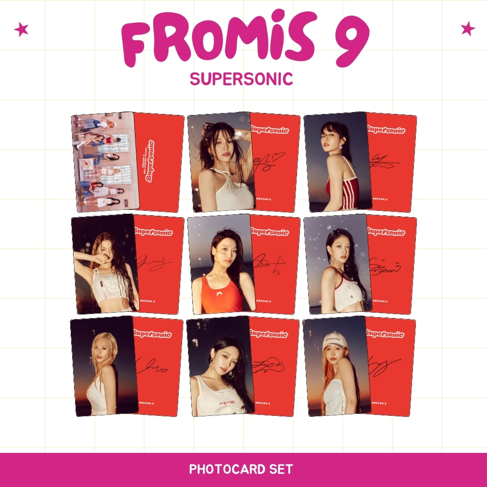 FROMIS 9 SUPERSONIC 2-SIDED PHOTOCARD (CONTENTS 9 PCS + 2-SIDED ...