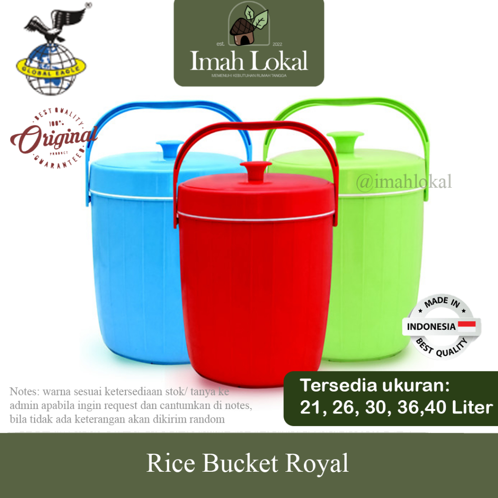 Royal Rice Bucket 21 26 30 36 40 Liters / Royal Global Eagle Ice Bucket ...