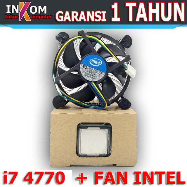 Processor Intel Core i7 4770 i7 4790 Haswell LGA 1150 PLUS FAN | Shopee ...