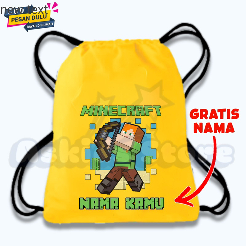 Minecraft Children's Drawstring Bag/Current Children's Drawstring Bag ...