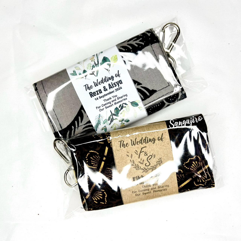 GANTUNGAN Jogja Typical Batik Motif Keychain Wedding Souvenir 10 x 6 cm ...
