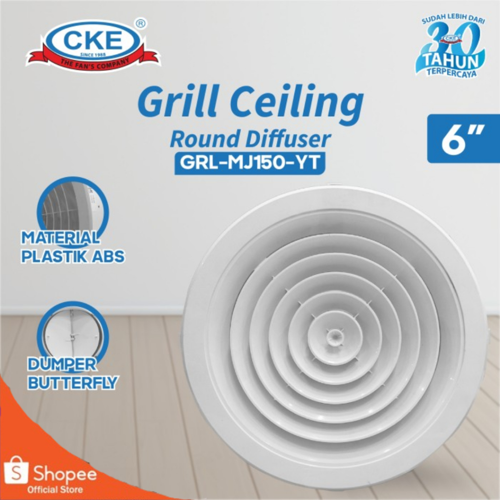 Cke Grill Ceiling Round Diffuser AC Ducting 6" Inch Ceiling Round Diffuser | Shopee Malaysia