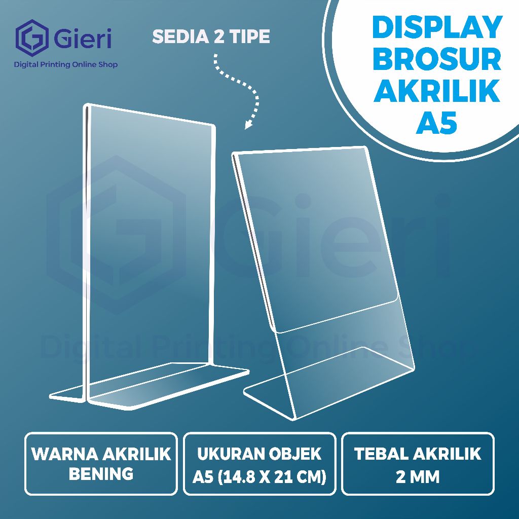 Gieri - Acrylic/A5 Brochure DISPLAY/QRIS A5 Acrylic STAND | Shopee Malaysia
