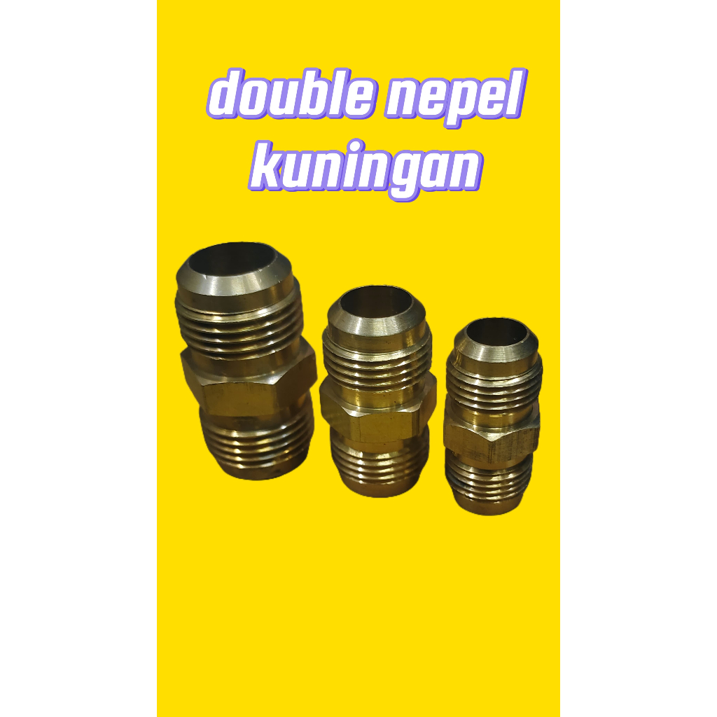 DOUBLE NEPEL 1/2",5/8" AND 3/8 AC PIPE CONNECTORS | Shopee Malaysia