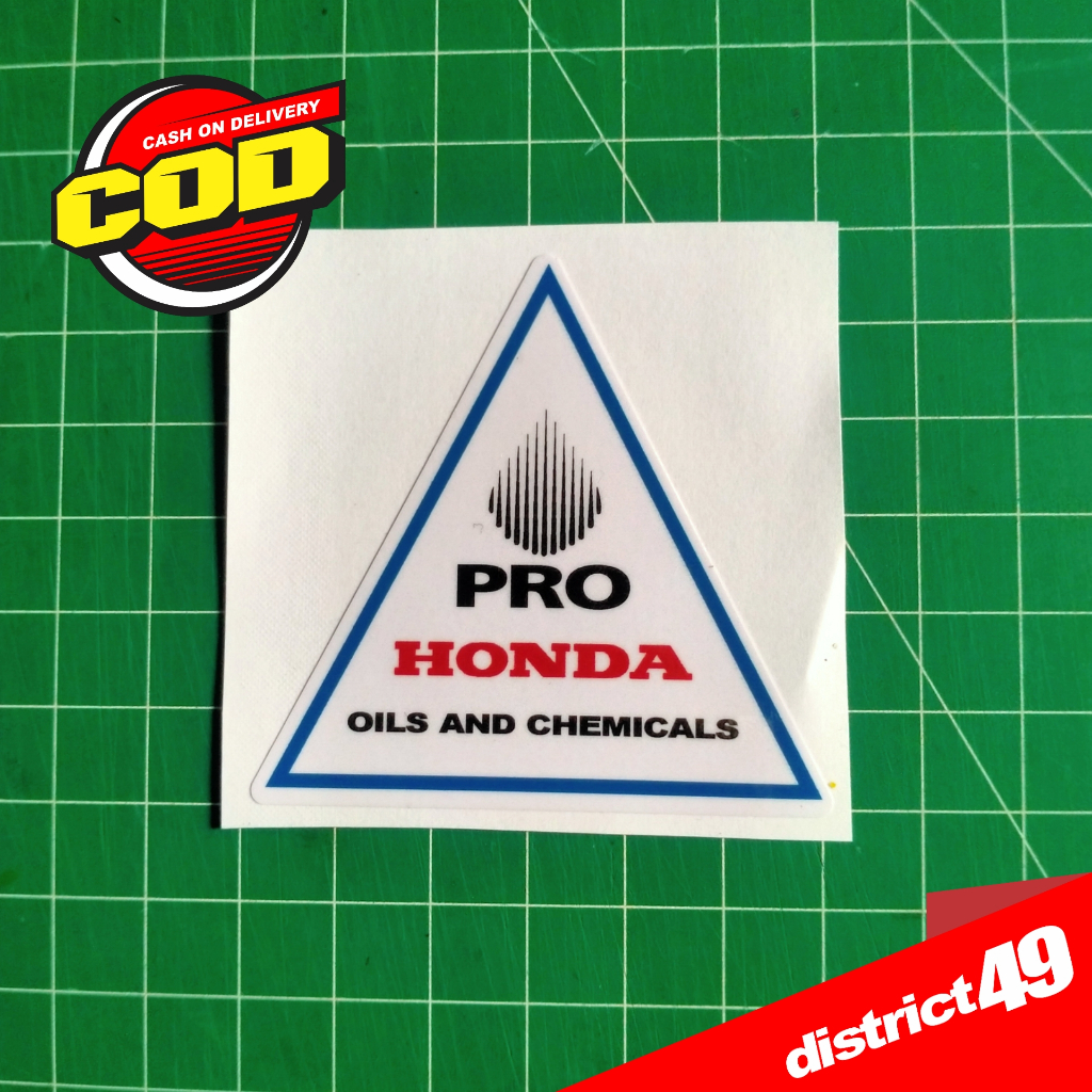 Honda OILS AND CHEMICAL Stickers - Waterproof Glossy Lamination Print ...